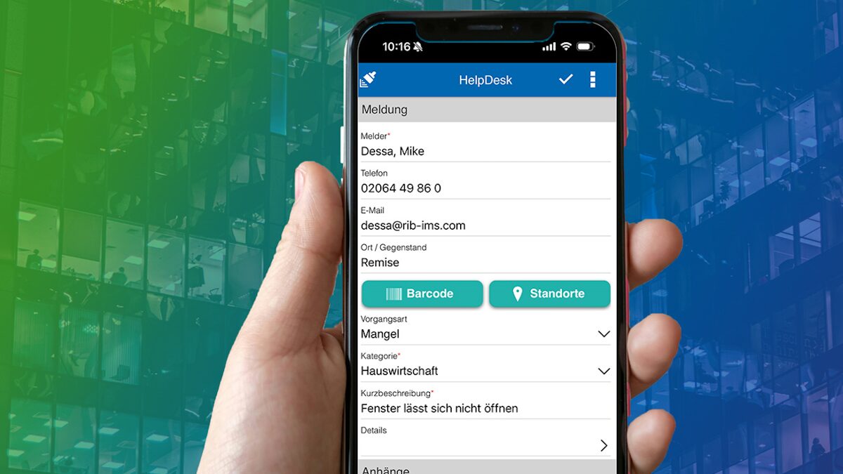 RIB IMS stellt App Helpdesk 6.0 vor | Der Facility Manager - Gebäude ...